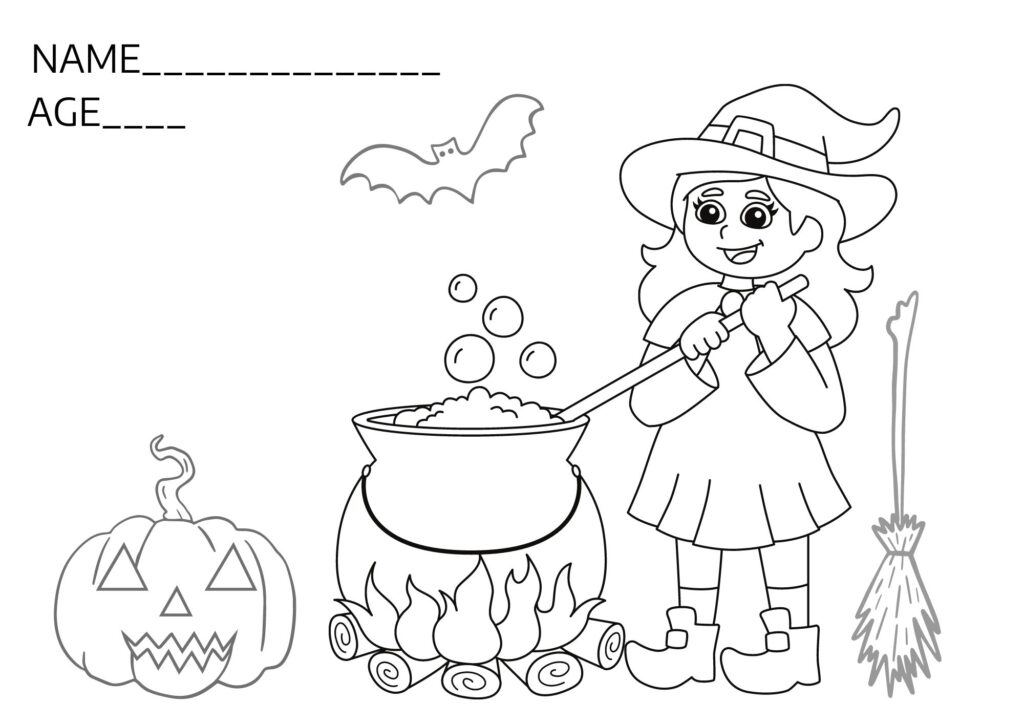 FREE Halloween Colouring In Sheets - The Property Jungle