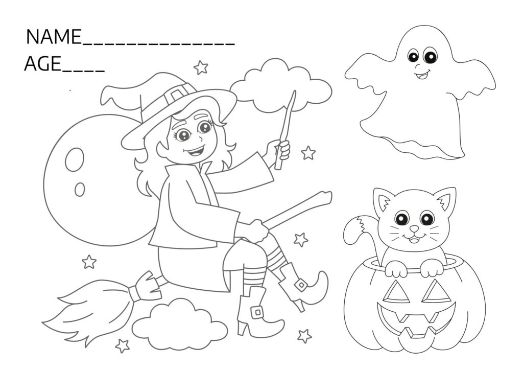 FREE Halloween Colouring In Sheets - The Property Jungle